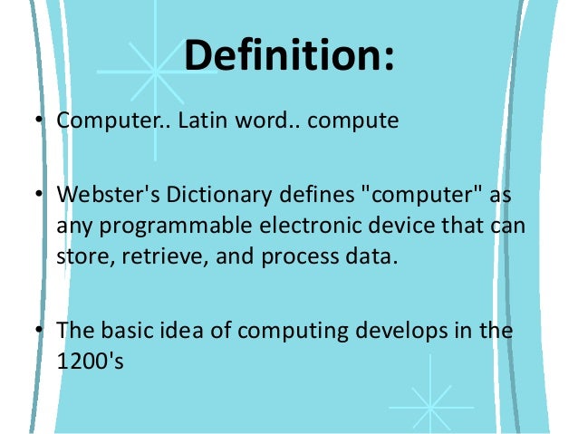 Introduction to computer