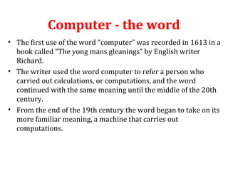 Introduction to computer | PPT