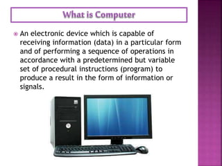 Introduction to computer | PPTX