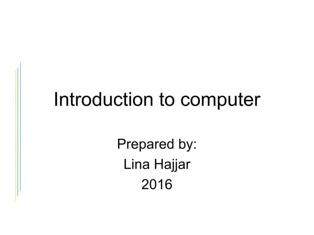 Introduction to computer | PPT