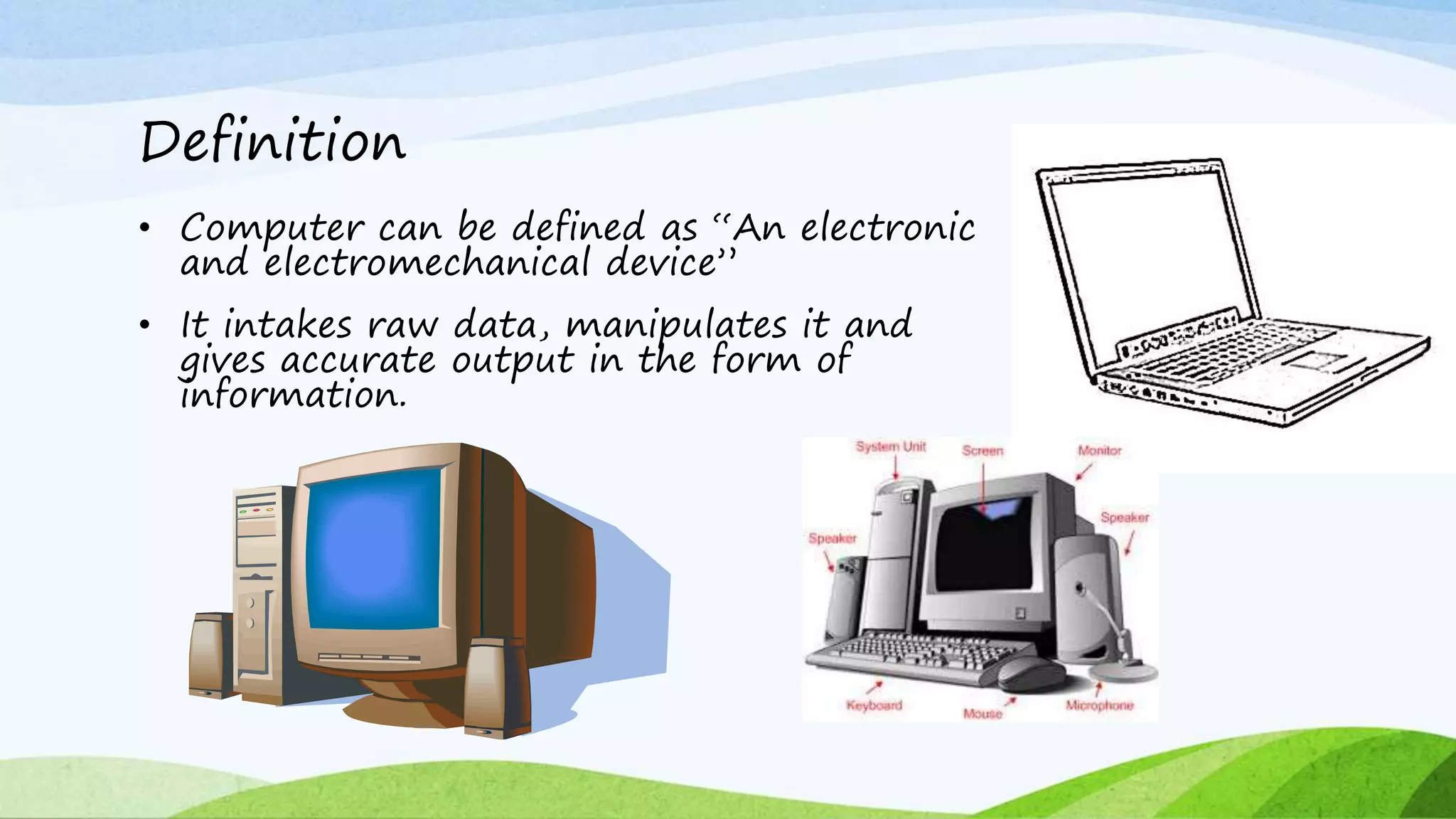 Introduction to computer | PPSX | Computing | Technology & Computing