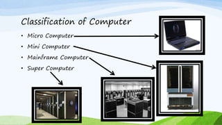 Introduction to computer | PPSX | Computing | Technology & Computing