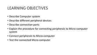 Introduction to computer | PPTX | Computer Peripherals | Computing