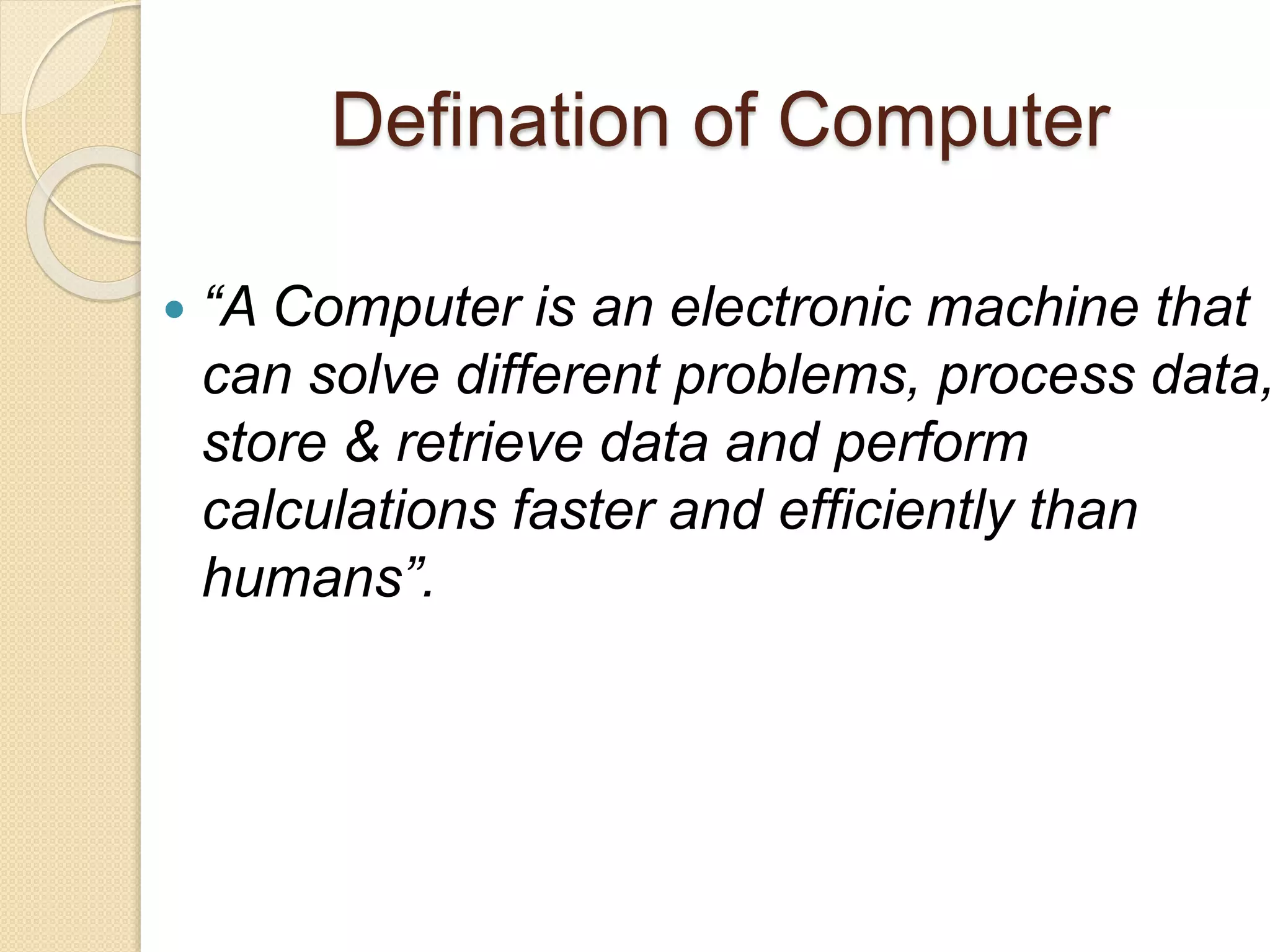 Introduction to computer | PPTX