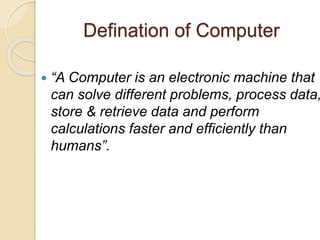 Introduction to computer | PPTX