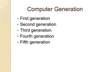 Introduction to computer | PPTX