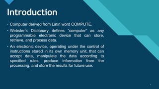 Introduction to computer | PPTX