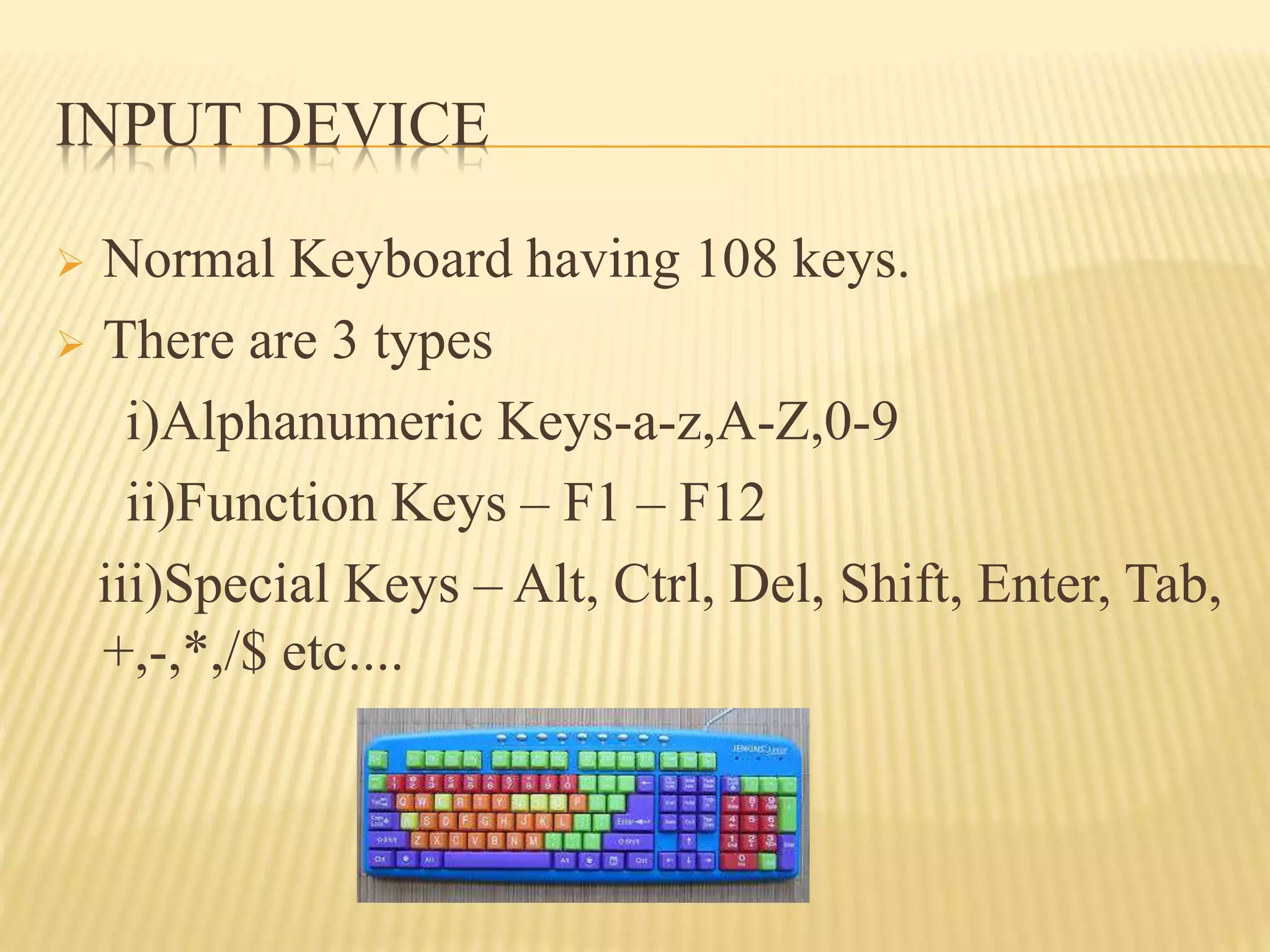 Introduction to computer.pptx | Computer Peripherals | Computing