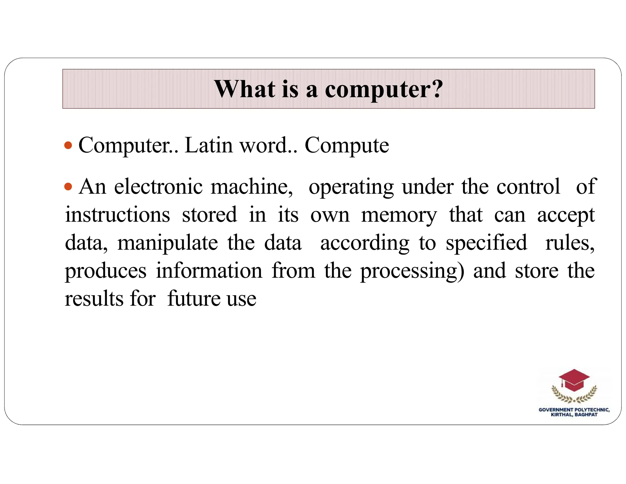 Introduction to Computer Fundamentals | PDF