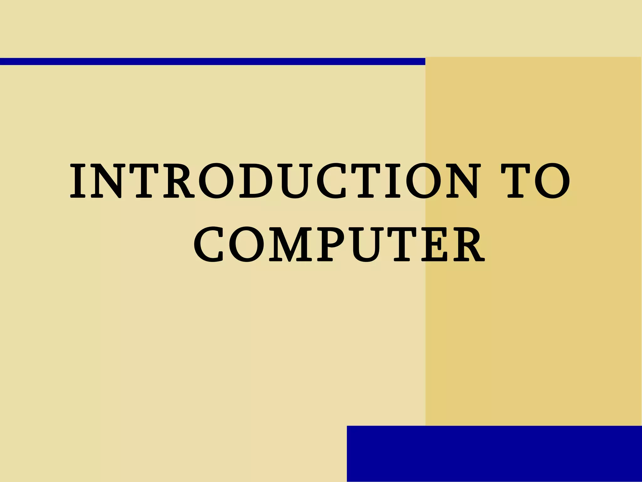 Introduction to computer1 | PPT