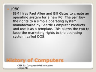 Introduction to computer aided instruction | PPT