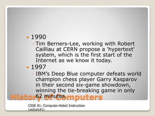Introduction to computer aided instruction | PPT