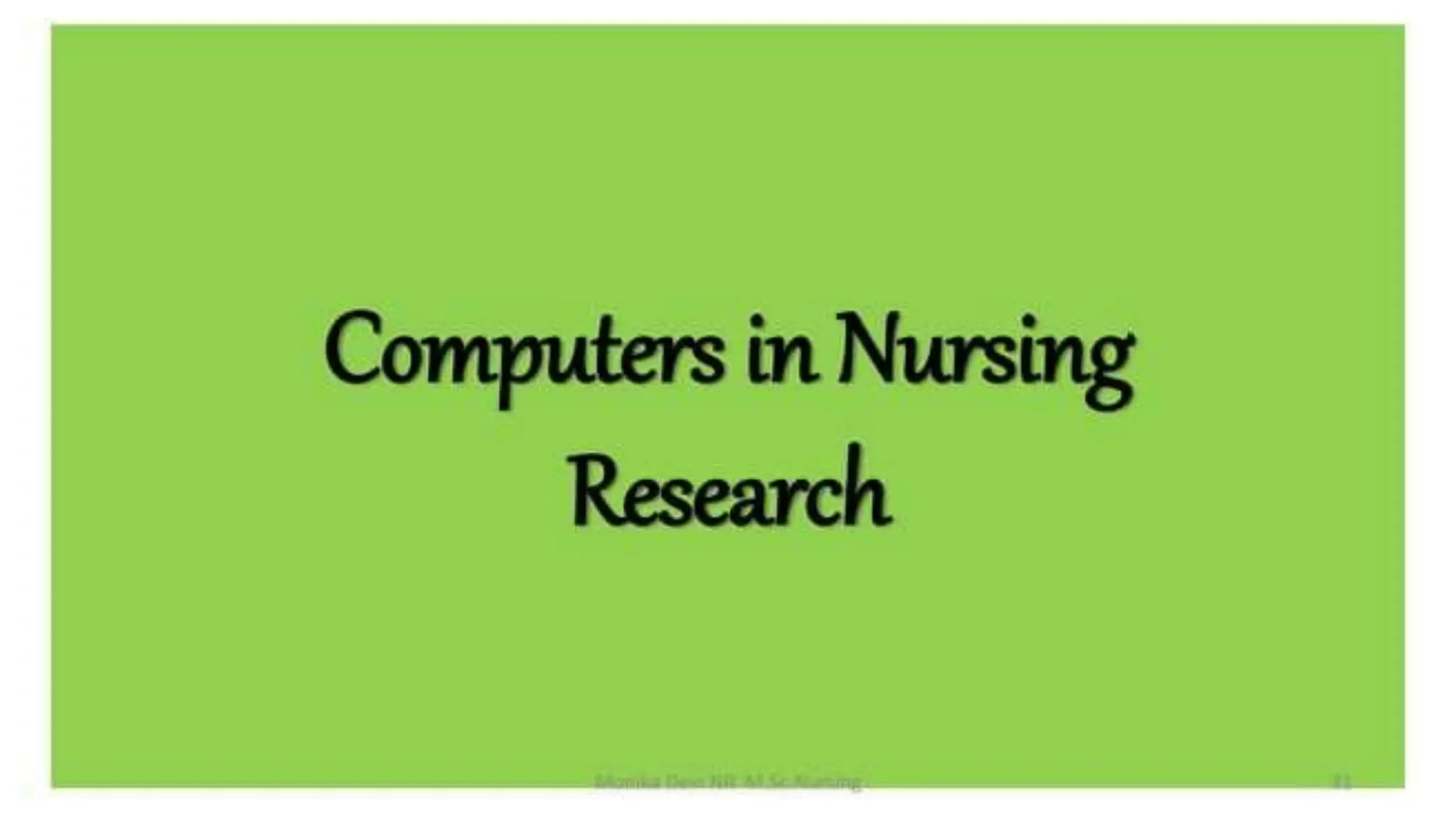 Introduction to computer application for patient care delivery. | PPTX