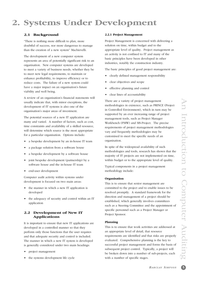 Computer Audit an Introductory | PDF | Computing | Technology & Computing