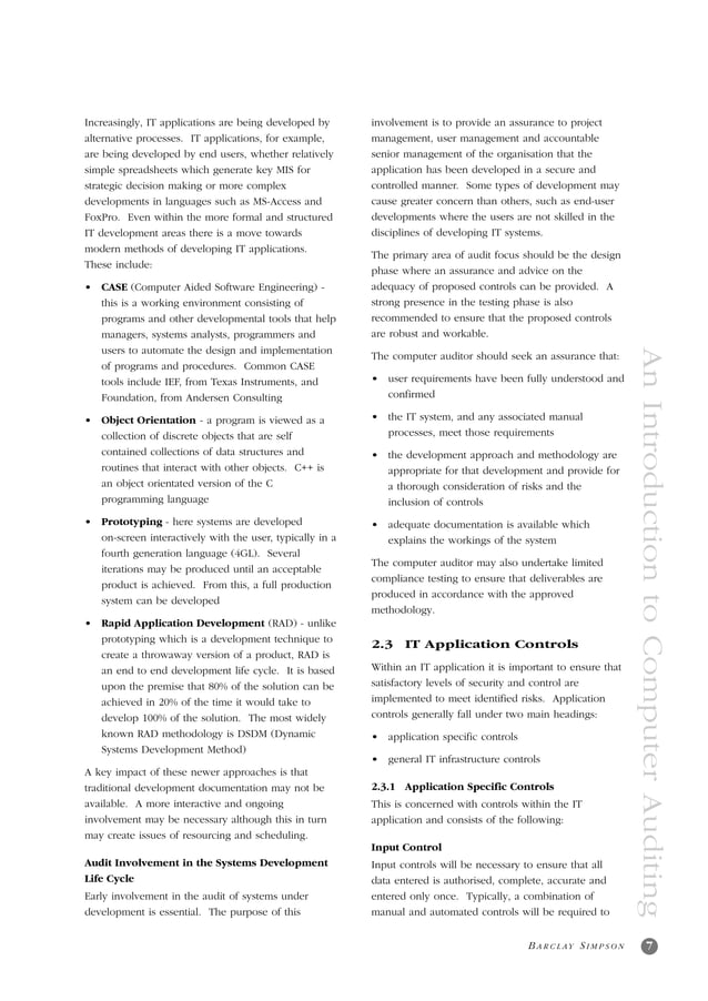 Computer Audit an Introductory | PDF | Computing | Technology & Computing