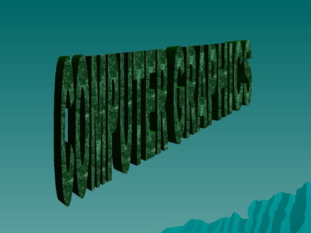 Introduction to computer graphics | PPT