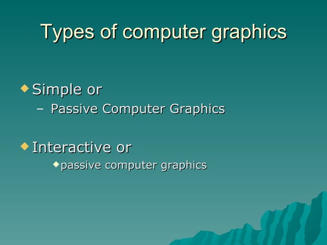 Introduction to computer graphics | PPT