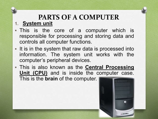 Introduction to computer hardware | PPTX | Operating Systems | Computer ...