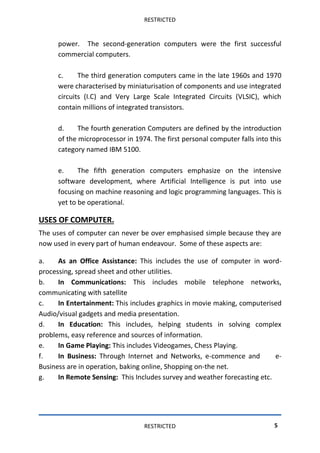 Introduction to computer_hardware | PDF