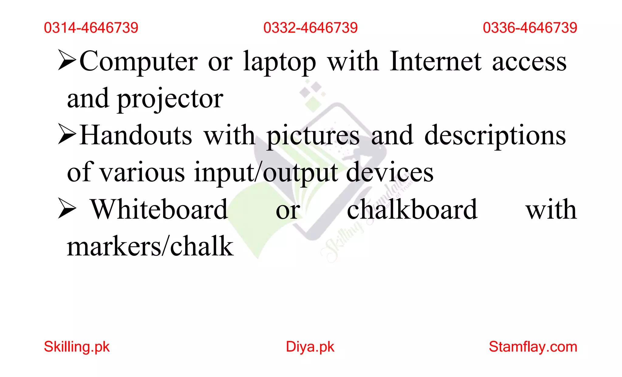 Introduction To Computer Input Output Devices Final Lesson Plan1pptx