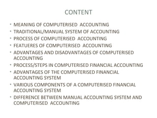 Introduction to computerised accounting | PPT