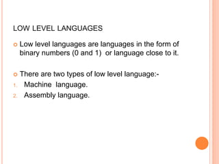 Introduction to computer languages NAUMAN | PPT