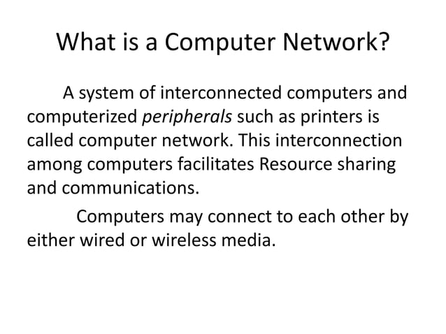 Introduction to computer network | PPT