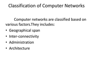 Introduction to computer network | PPT