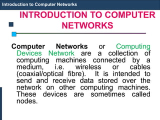 INTRODUCTION TO Computer Network .ppt