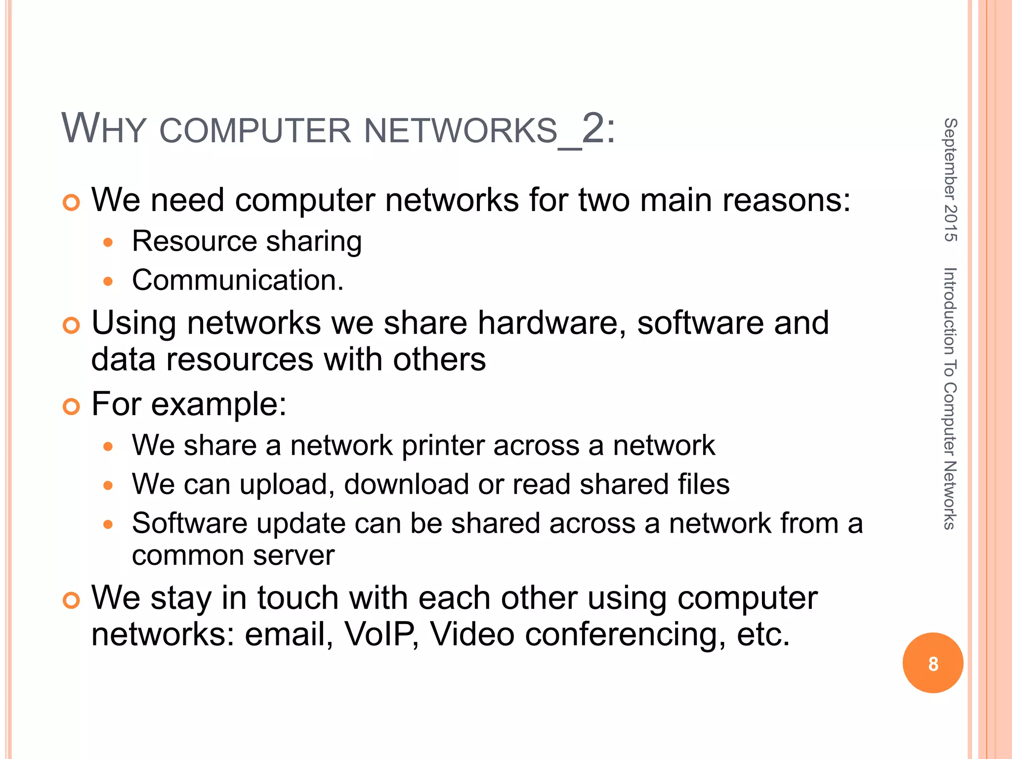 Introduction to computer networks | PPTX
