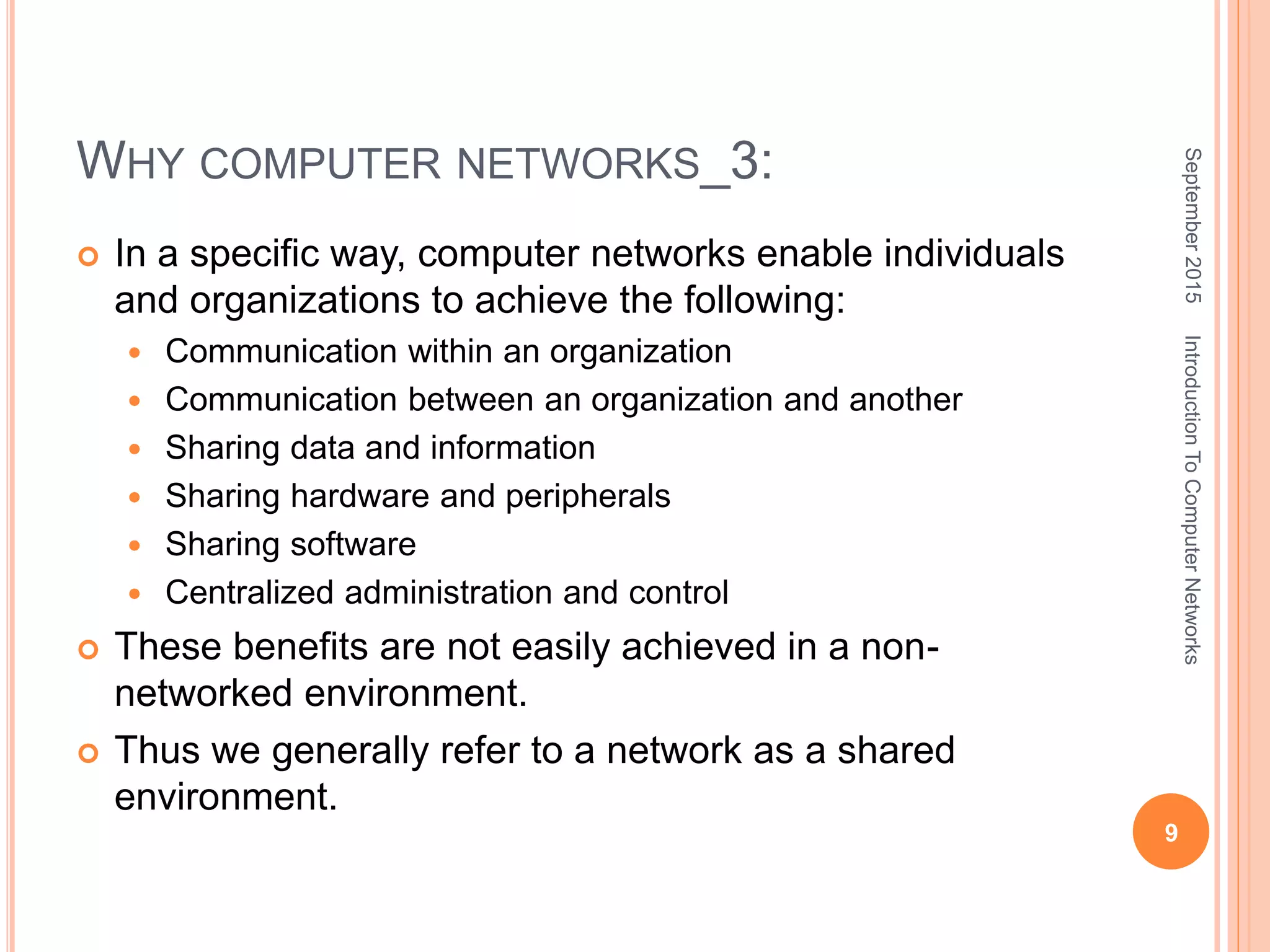 Introduction to computer networks | PPTX