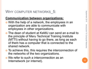 Introduction to computer networks | PPTX