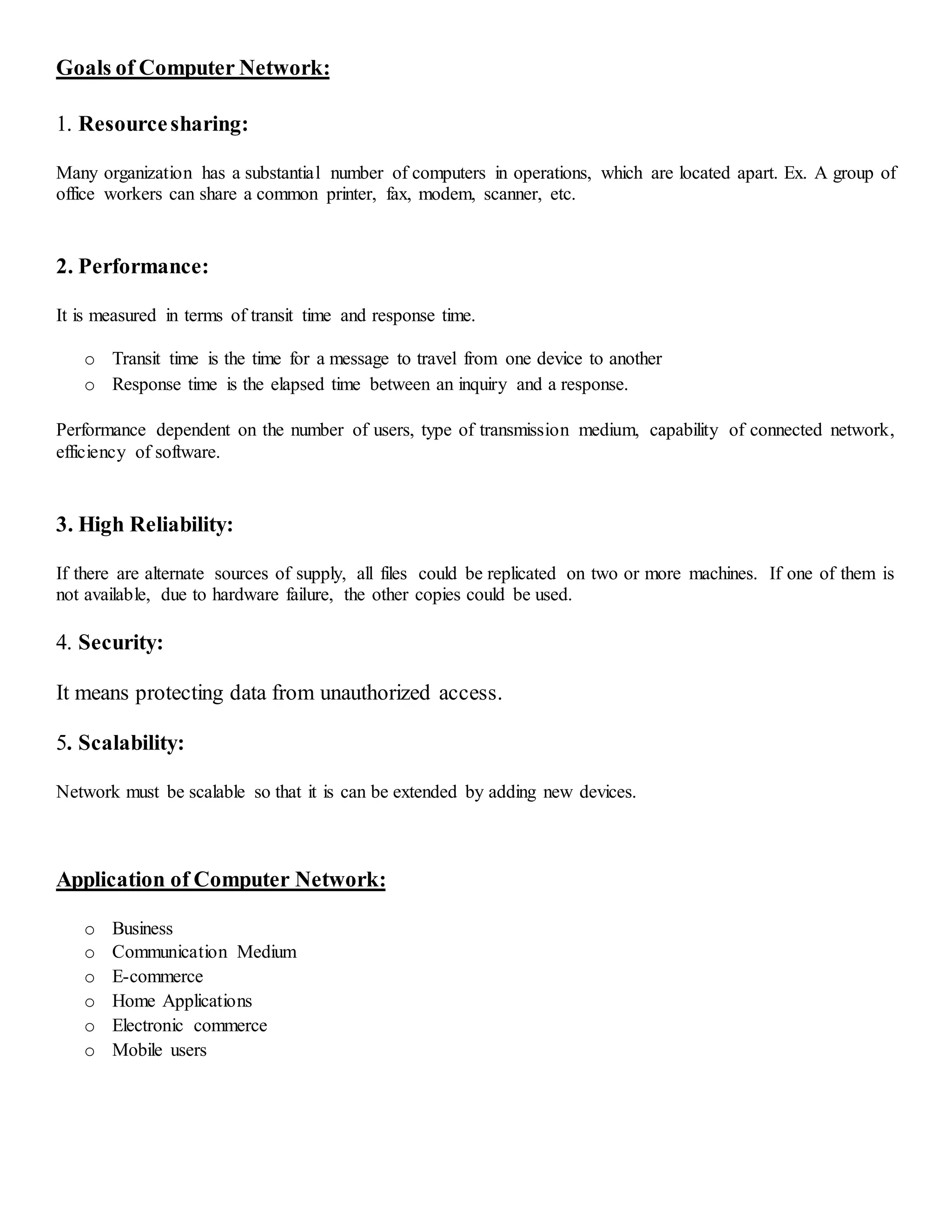 Introduction to computer networks | DOCX