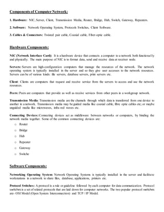 Introduction to computer networks | DOCX