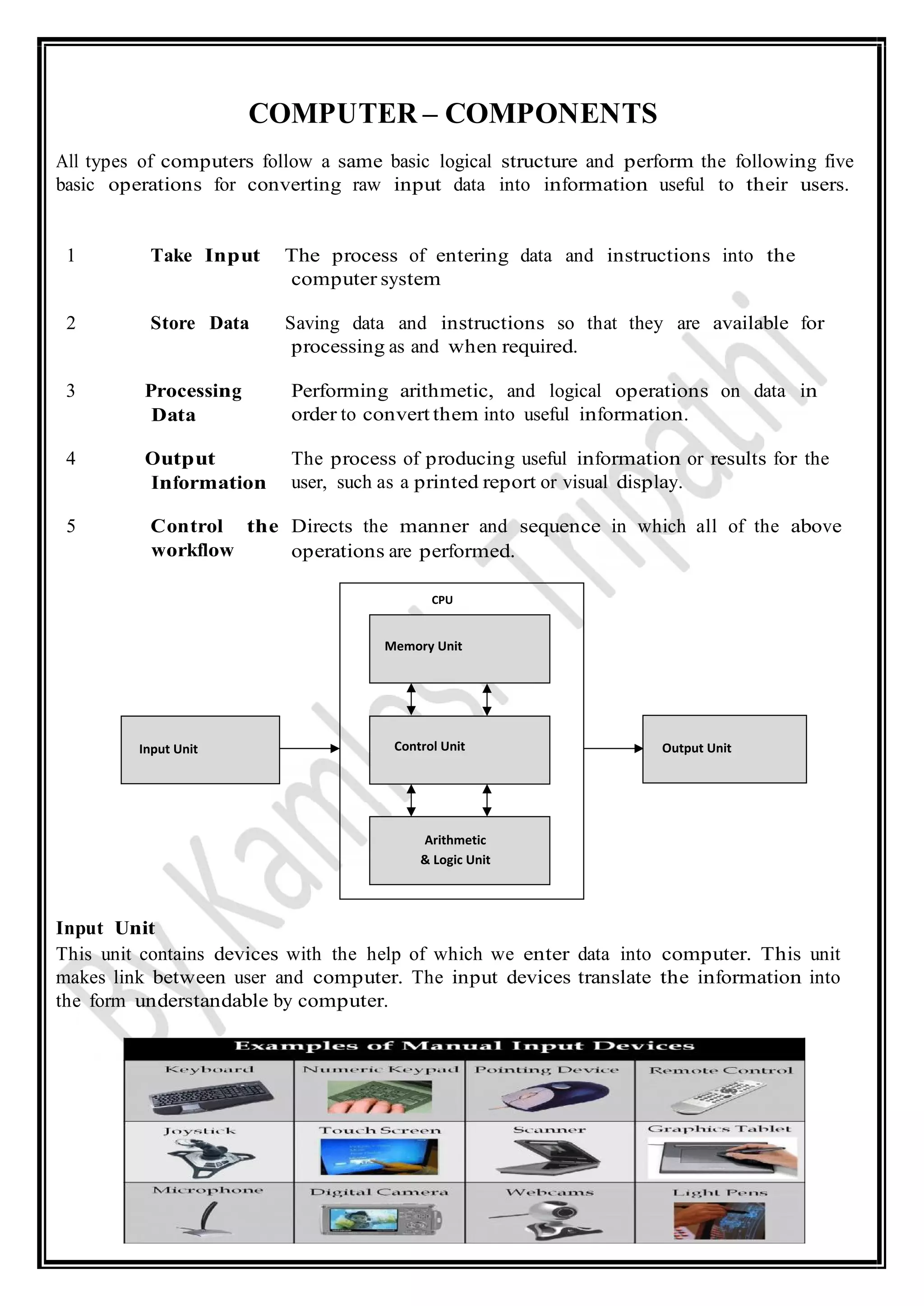 Introduction to Computer and Generations of Computer by Er. Kamlesh Tripathi | PDF