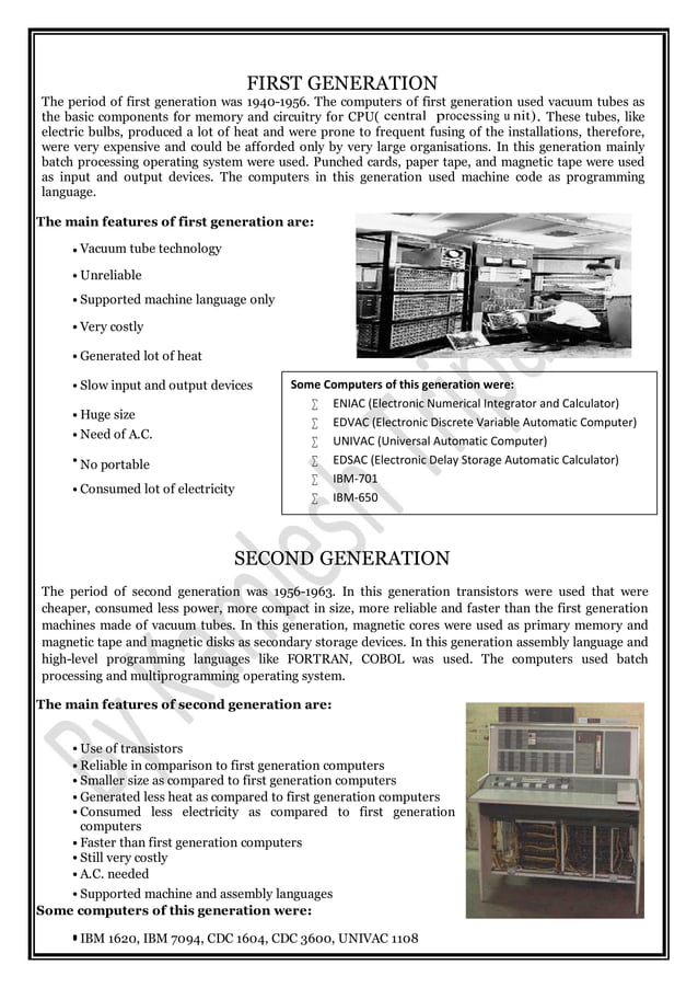 Introduction to Computer and Generations of Computer by Er. Kamlesh ...