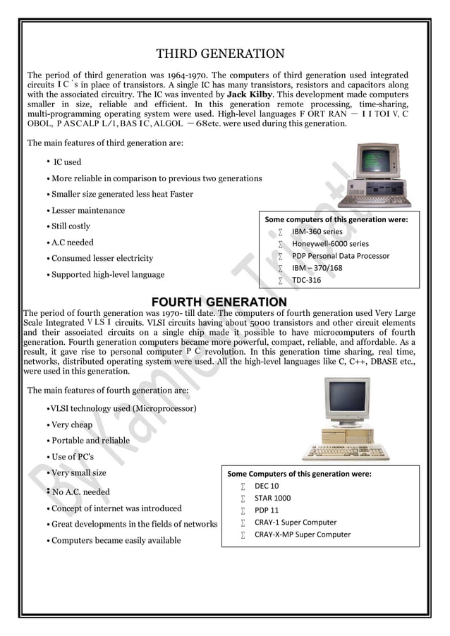 Introduction to Computer and Generations of Computer by Er. Kamlesh ...