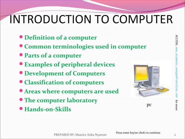 Introduction to computer office 2003 | PPT