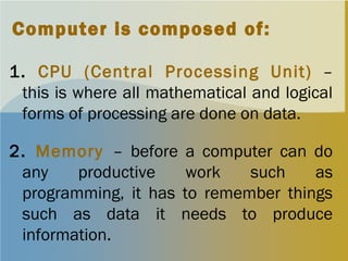 Introductiontocomputerprogramming 140713205433-phpapp02 (1) | PPT
