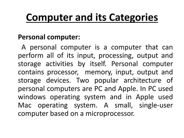 Introduction to Computer, Programming languages , Networks and Internet ...