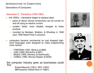 Introduction to computers | PPTX