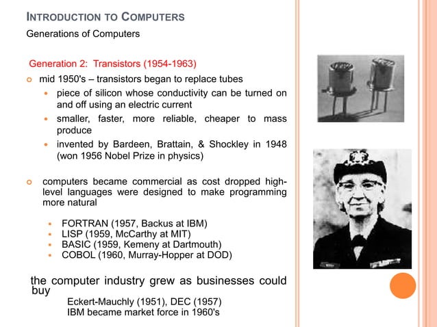Introduction to computers | PPTX | Computing | Technology & Computing