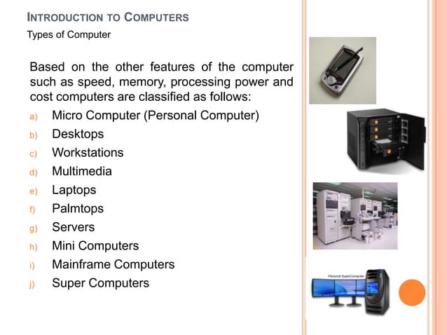Introduction to computers | PPTX | Computing | Technology & Computing