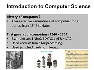Introduction to computer science | PPTX