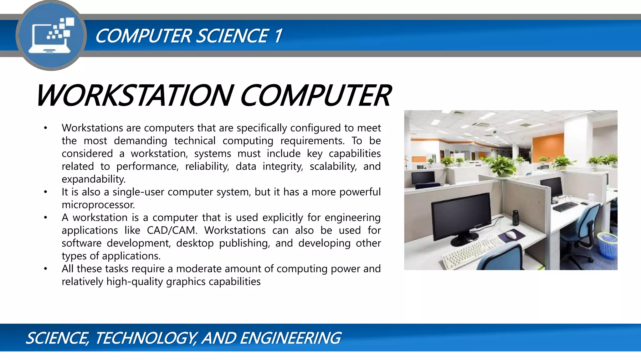 INTRODUCTION TO COMPUTER SCIENCE.pptx | Computing | Technology & Computing