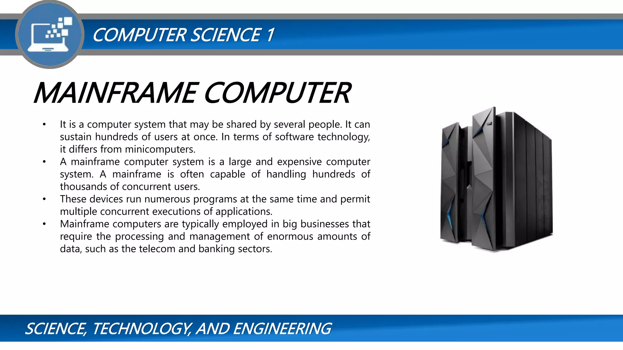 INTRODUCTION TO COMPUTER SCIENCE.pptx | Computing | Technology & Computing