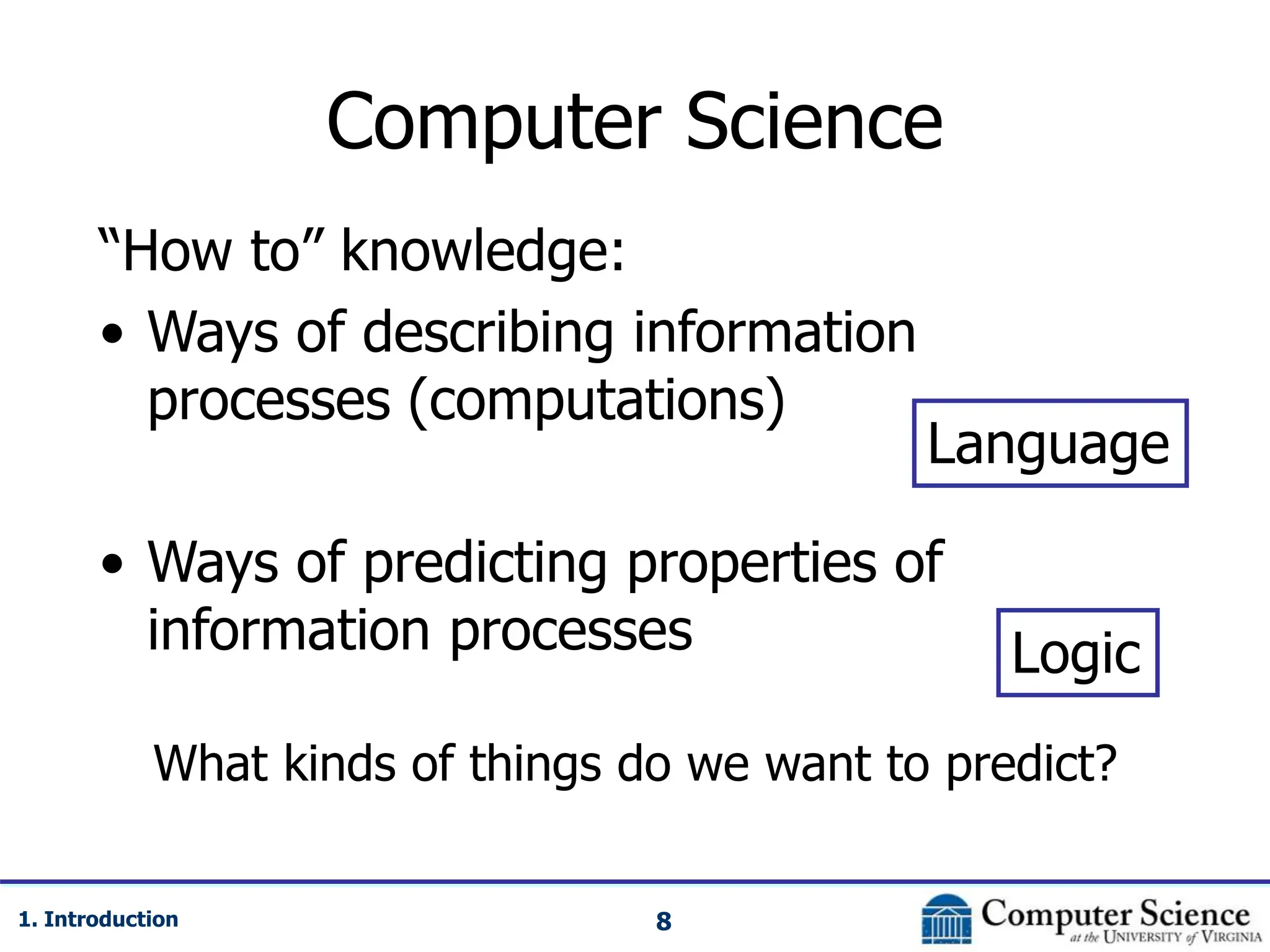 Introduction To Computer Science Lecture Ppt