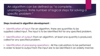 Logic Development and Algorithm. | PDF