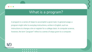Introduction to computer science ch1 | PPTX