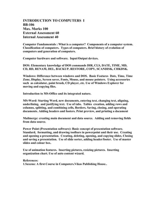 Introduction to computers | PDF